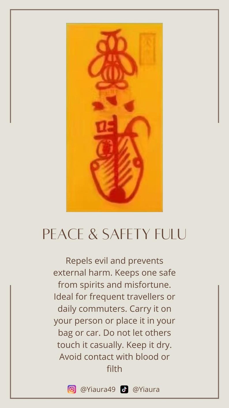 Taoist Talisman Series for Health, Safety & Good Fortune | Choose Your ...
