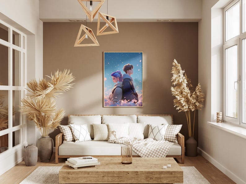 Jinu and Rumi Poster, Kpop Demon Hunters Wall Art, Poster Kpop Demon ...