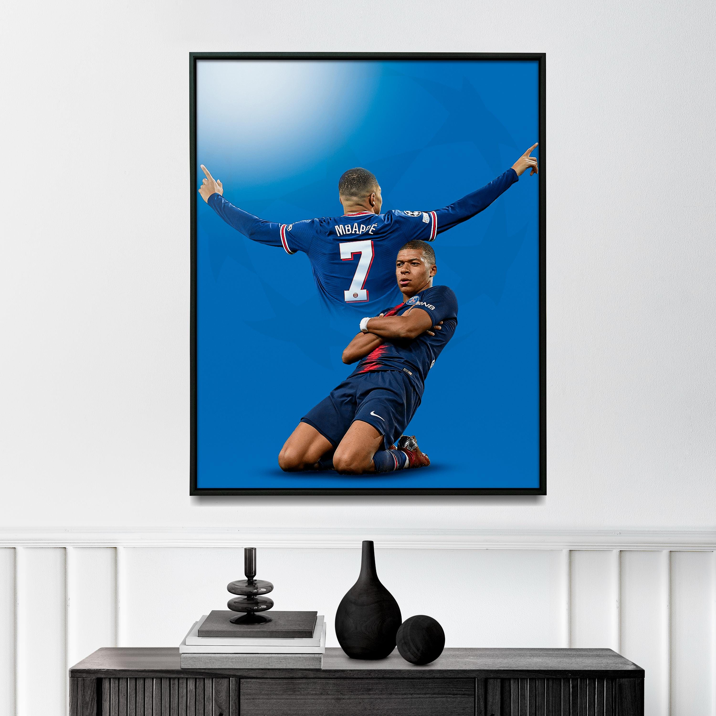 Kylian Mbappé Poster, Mbappe Poster, Kylian Mbappé Art, Mbappé Art ...