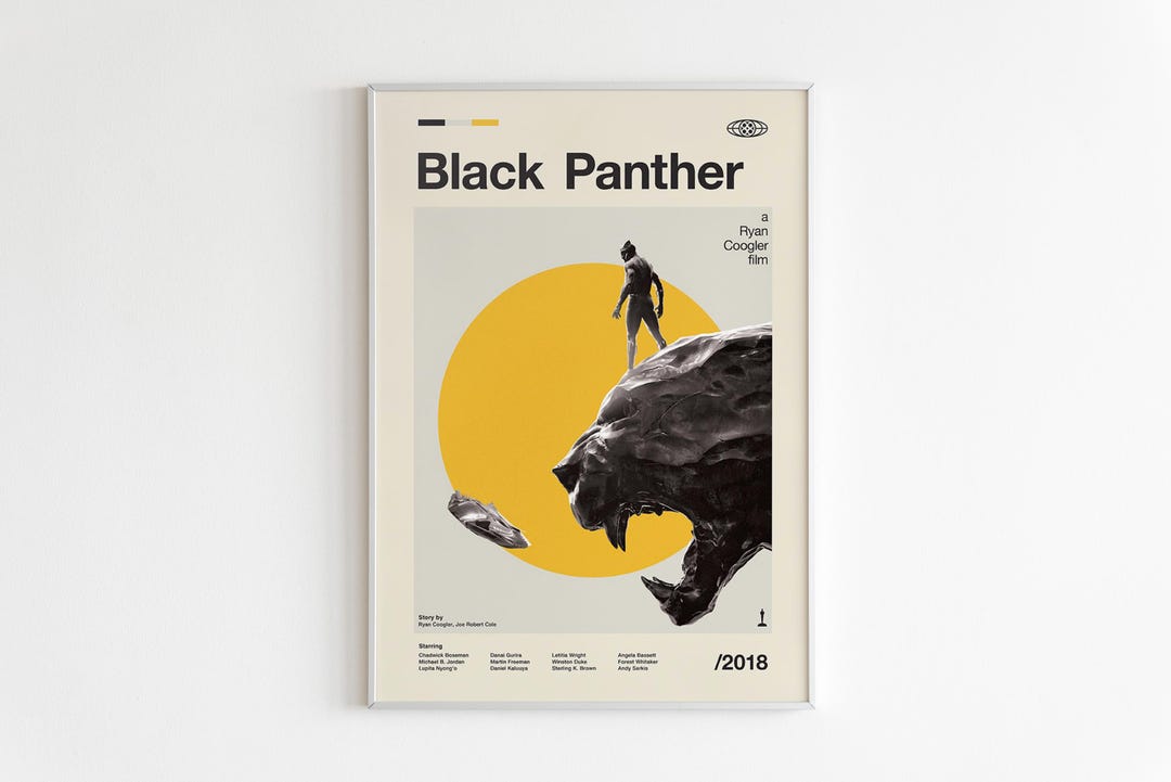 Black Panther Poster, Black Panther Art, Black Panther Retro Poster ...