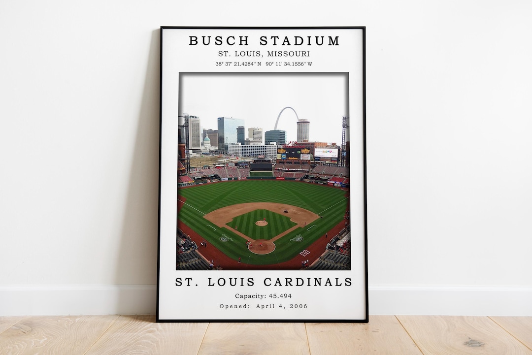 Busch Stadium Poster, St. Louis Cardinals Print, Baseball Fans ...