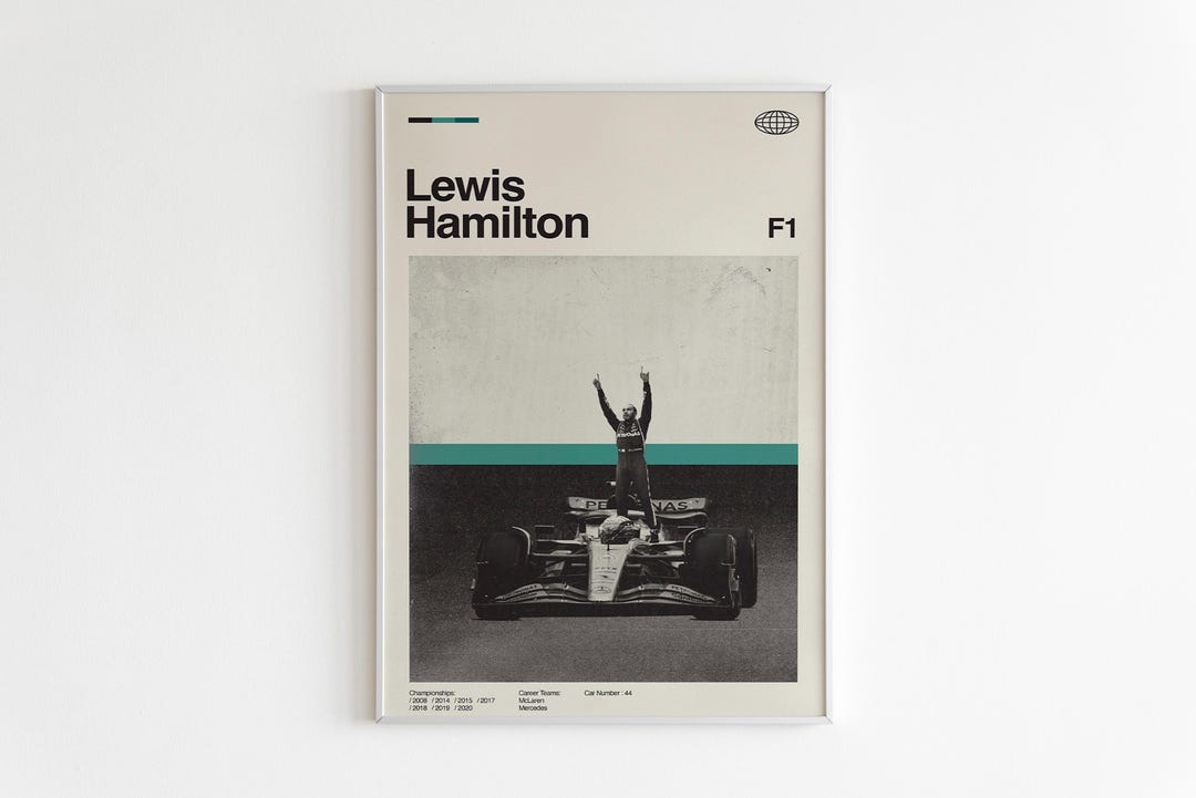 Lewis Hamilton Poster, Hamilton Poster, Lewis Hamilton Art, Retro ...