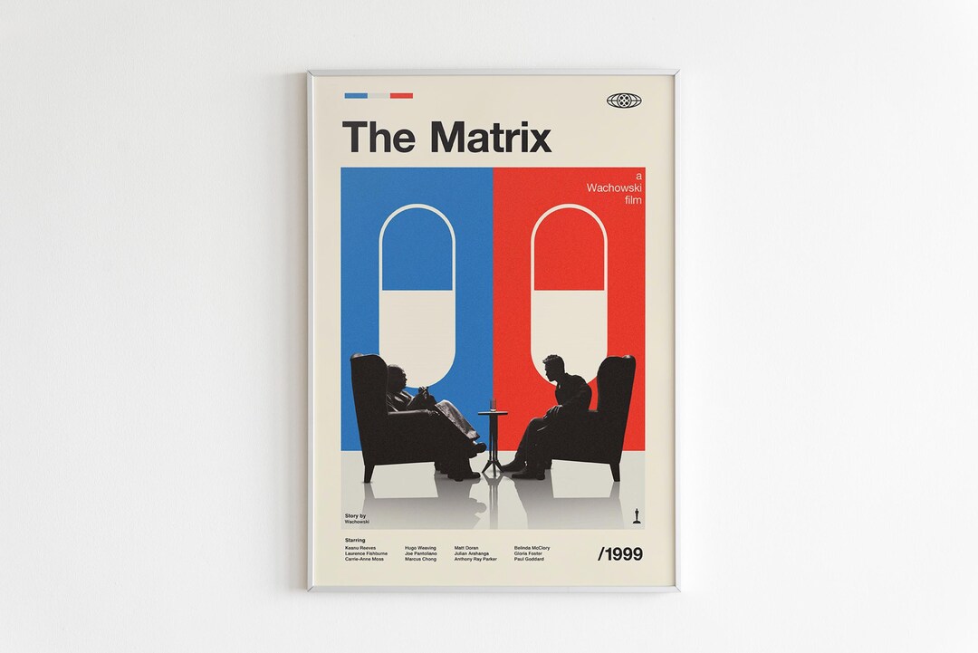 The Matrix Poster, Blue & Red Pill Poster, the Matrix Art, the Matrix ...