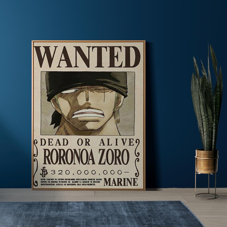 Roronoa Zoro Wanted Poster, Roronoa Zoro Art, One Piece Art, One Piece ...