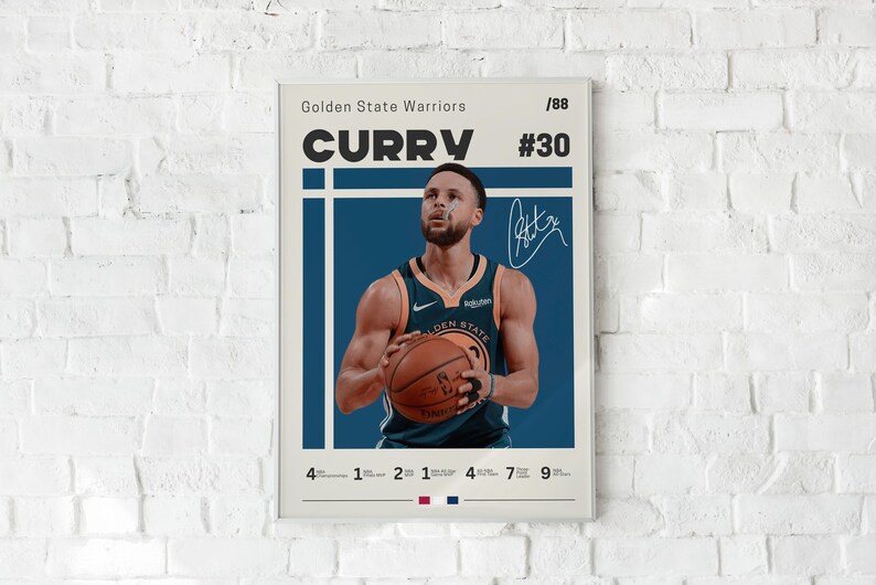 Stephen Curry Poster, Stephen Curry Art, Stephen Curry Retro Poster ...