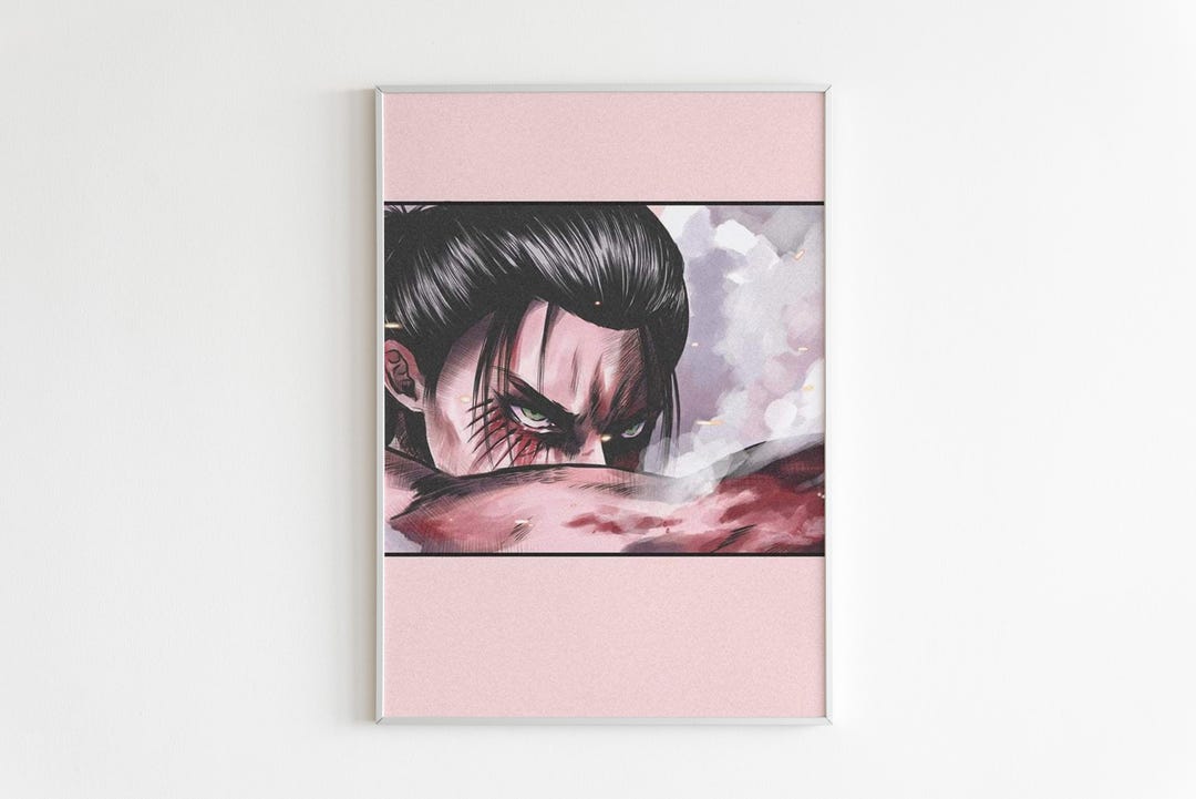Eren Yeager Poster, Eren Yeager Art, Attack on Titan Art, Shingeki No ...