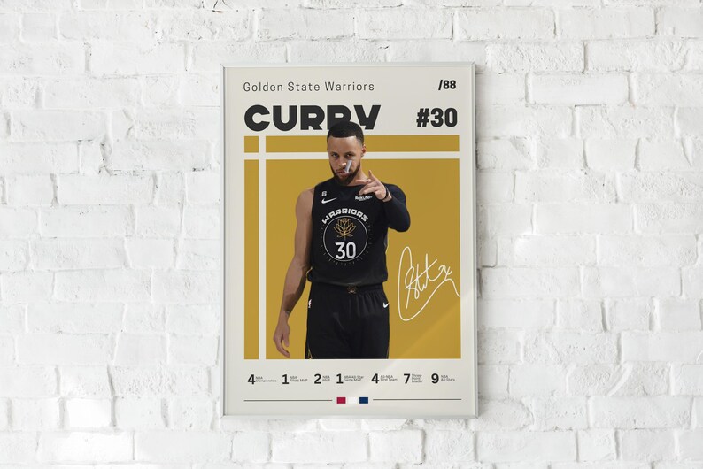 Stephen Curry Poster, Stephen Curry Art, Stephen Curry Retro Poster ...