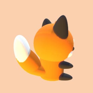 Cute Fox 3D Model (STL & GLB Files) - Printable for Your 3D Printer ...