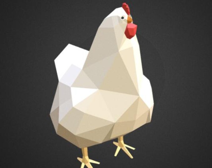 Beginner Friendly Cute Fat Low-poly Chicken 3D Printable STL & GLB ...