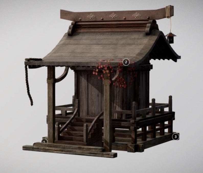 Small Asian Shrine Inspired by Black Myth: Wukong and Ghost of Tsushima ...
