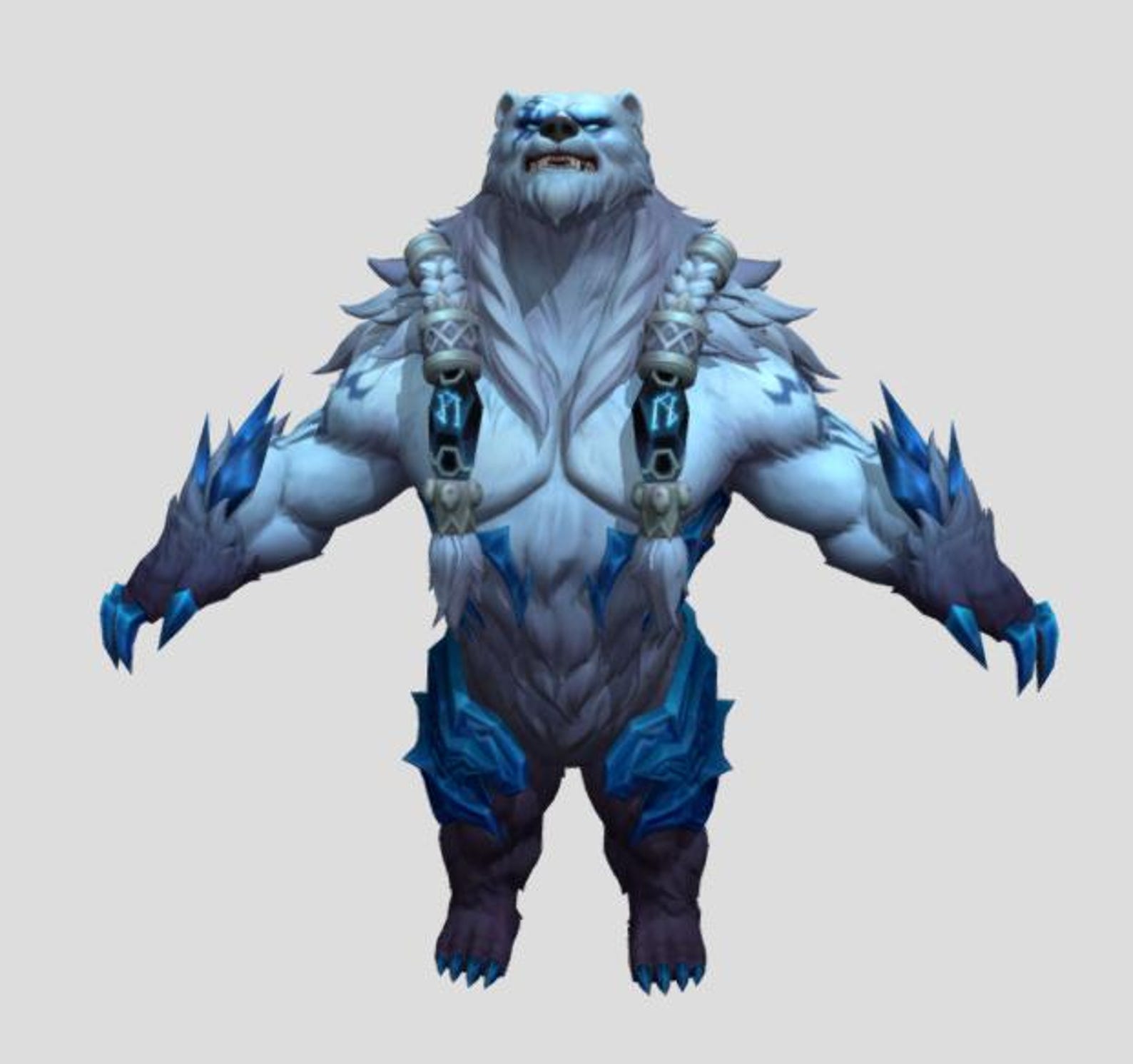 Volibear-inspired 3D Printable STL GLB File League of Legends Champion ...