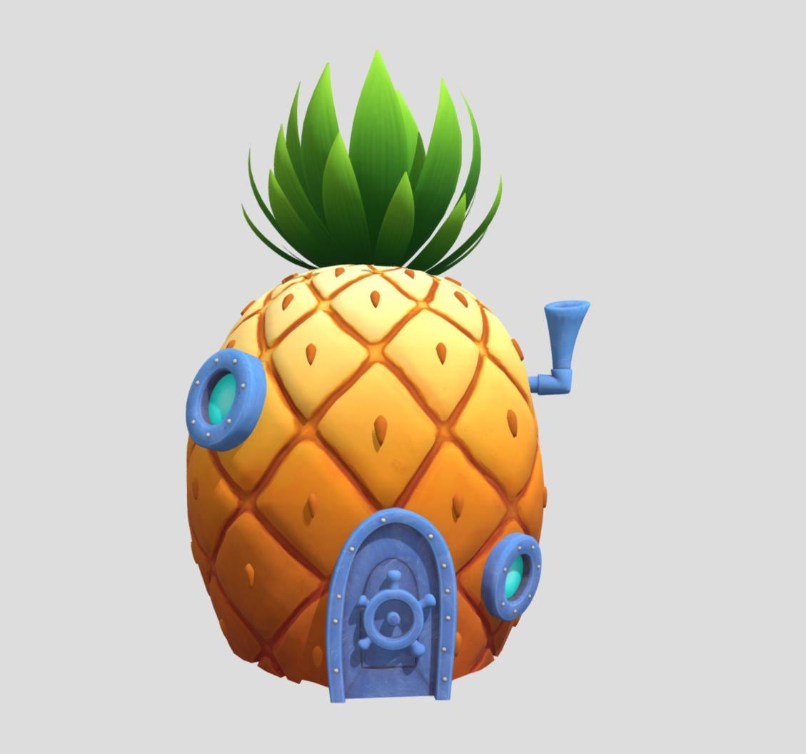 Spongebobs Pineapple House 3D Printable Model STL & GLB Digital Files ...