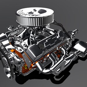 Supercharged Sbc V8 Engine 3D Model (STL & GLB Files) - Printable for ...