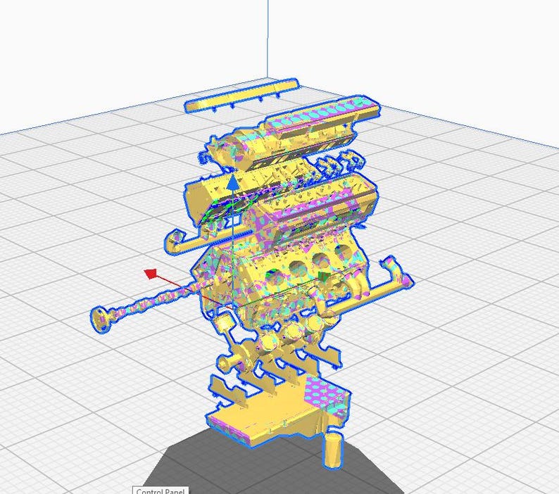 Disassembled V8 Engine Block – Build Your Own Engine Model Kit – STL 3D ...