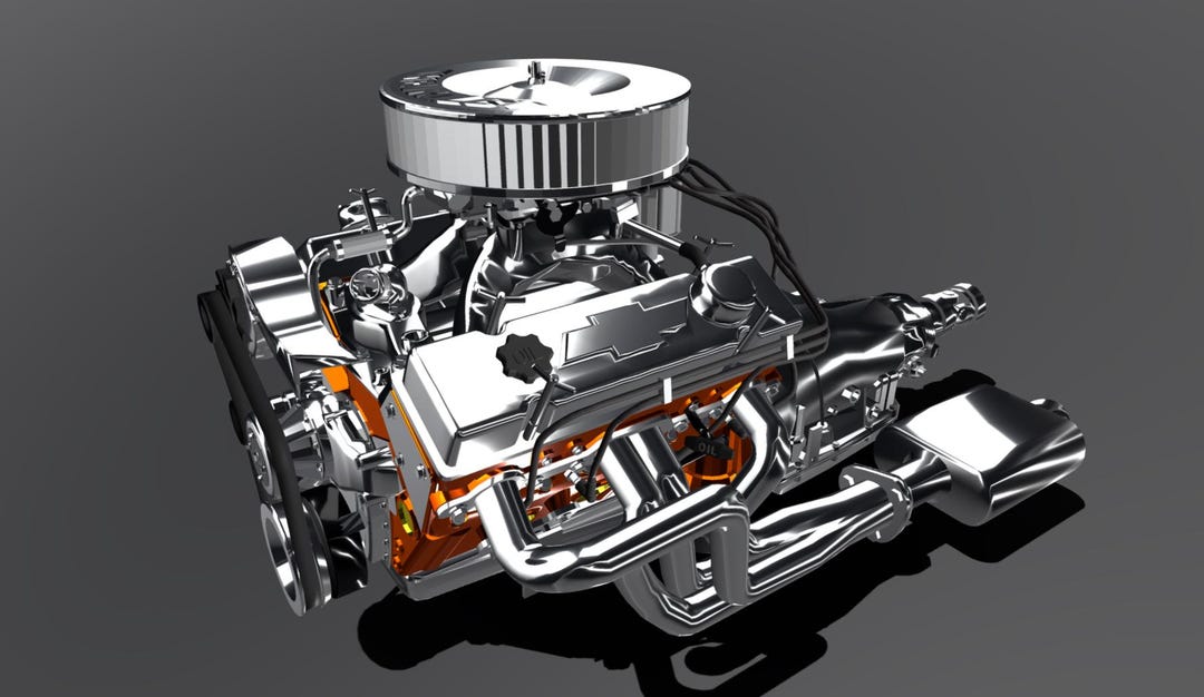 Supercharged Sbc V8 Engine 3D Model (STL & GLB Files) - Printable for ...