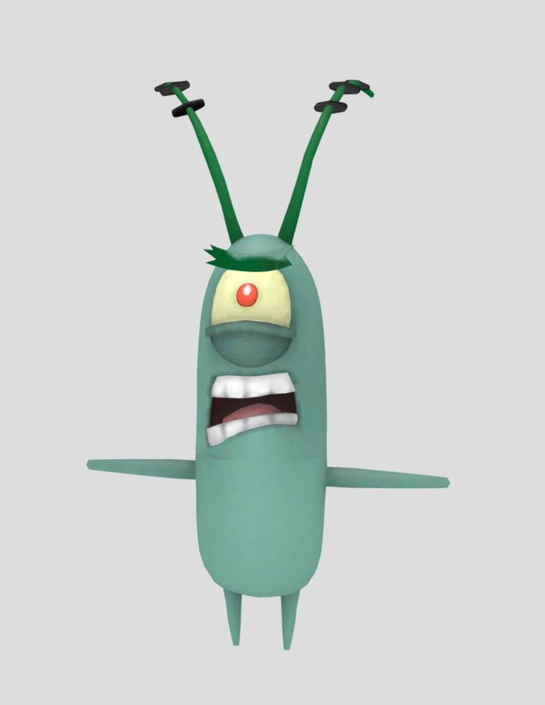 Evil Plankton 3D Printable Model Spongebob-inspired STL & GLB Digital ...
