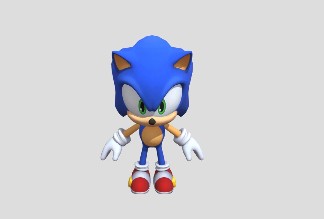 Sonic the Hedgehog 3D Model STL & GLB Files Printable for Your 3D ...