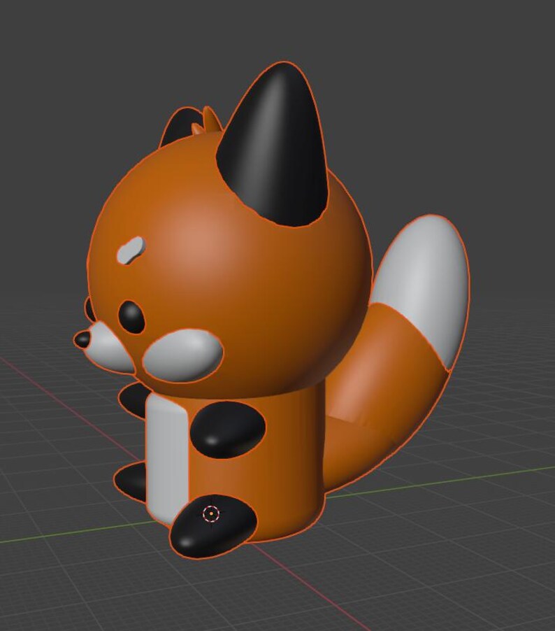 Cute Fox 3D Model (STL & GLB Files) - Printable for Your 3D Printer ...