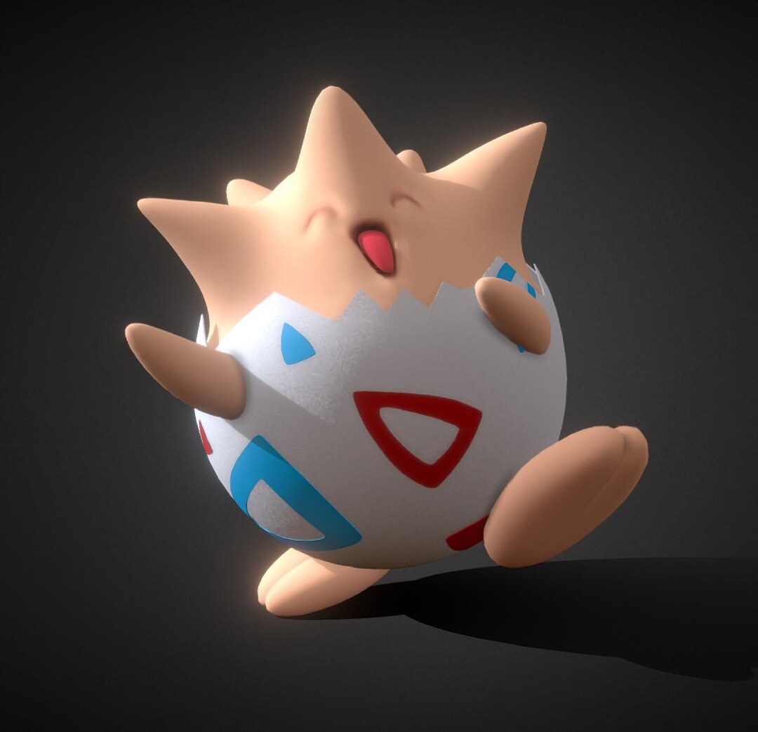 Togepi Inspired by Pokemon 3D Printable Pokémon Model STL & GLB Digital ...