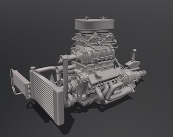 Supercharged LS V8 Engine 3D Model (STL & GLB Files) - Printable for ...