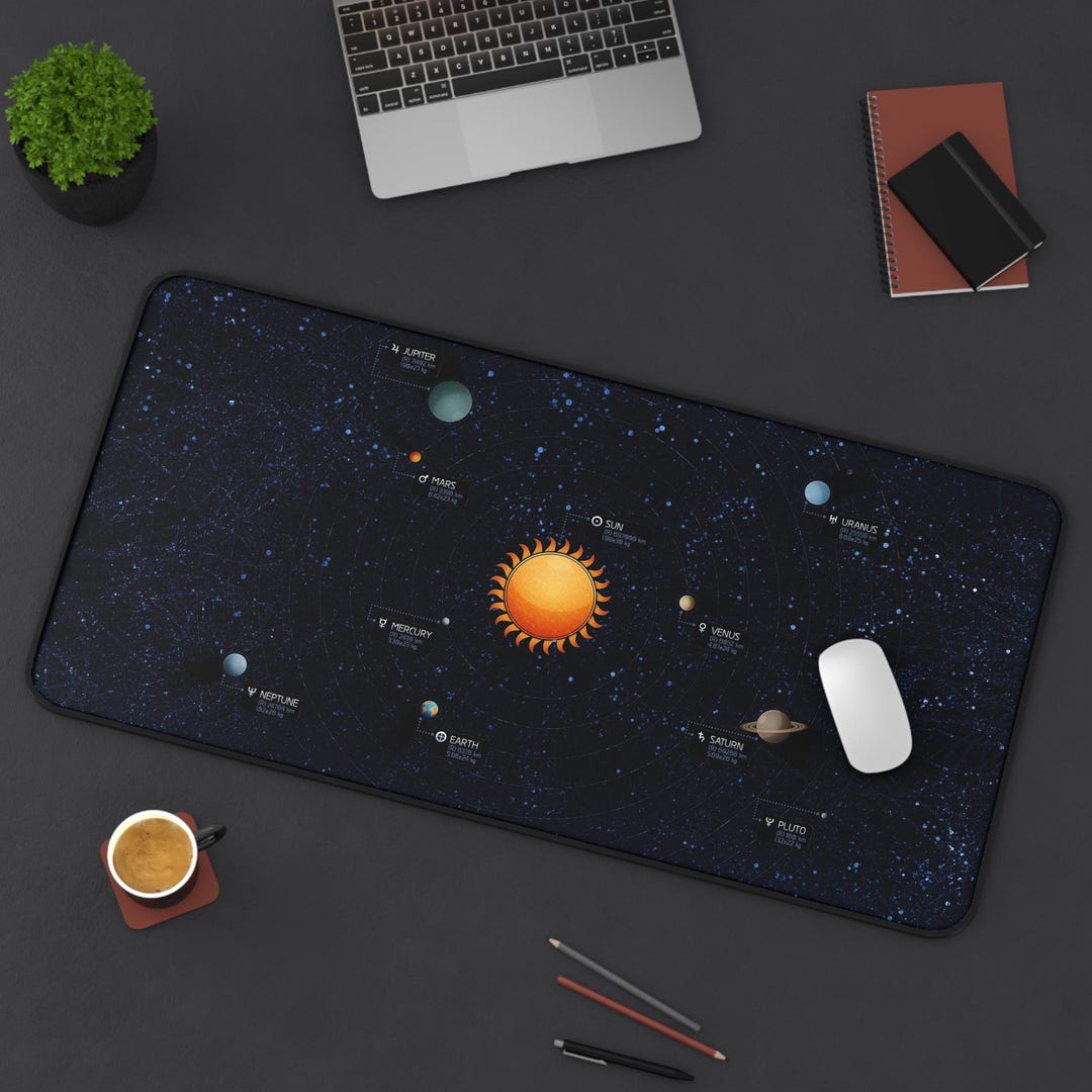 Deep Space Darkness and Tranquility Desk Mat - Space Desk Pad - Cosmic ...