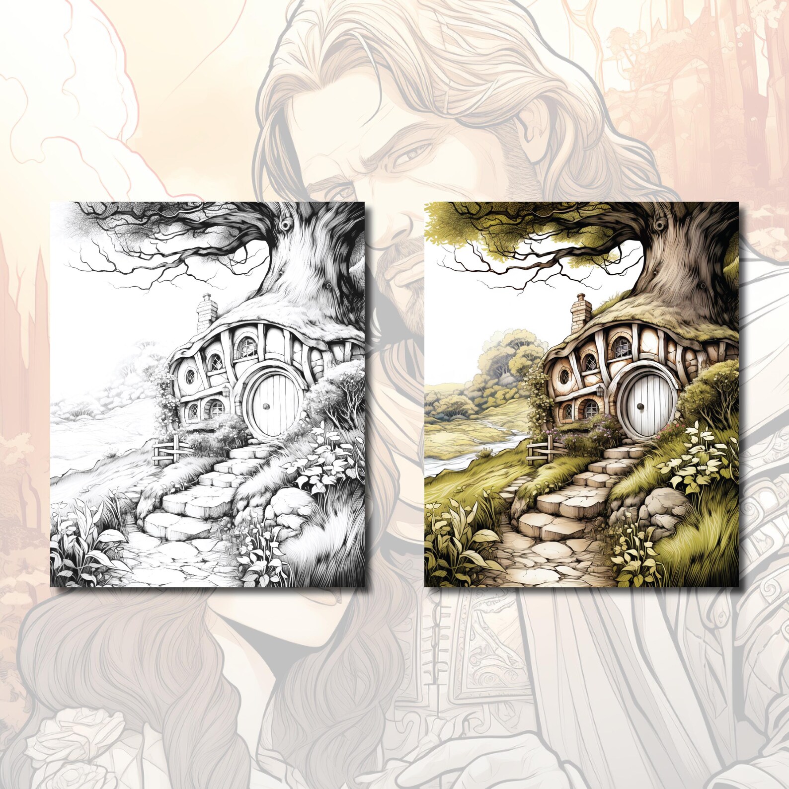 20 Middle Earth Coloring Pages, LOTR Inspired Coloring Sheets, Adult ...