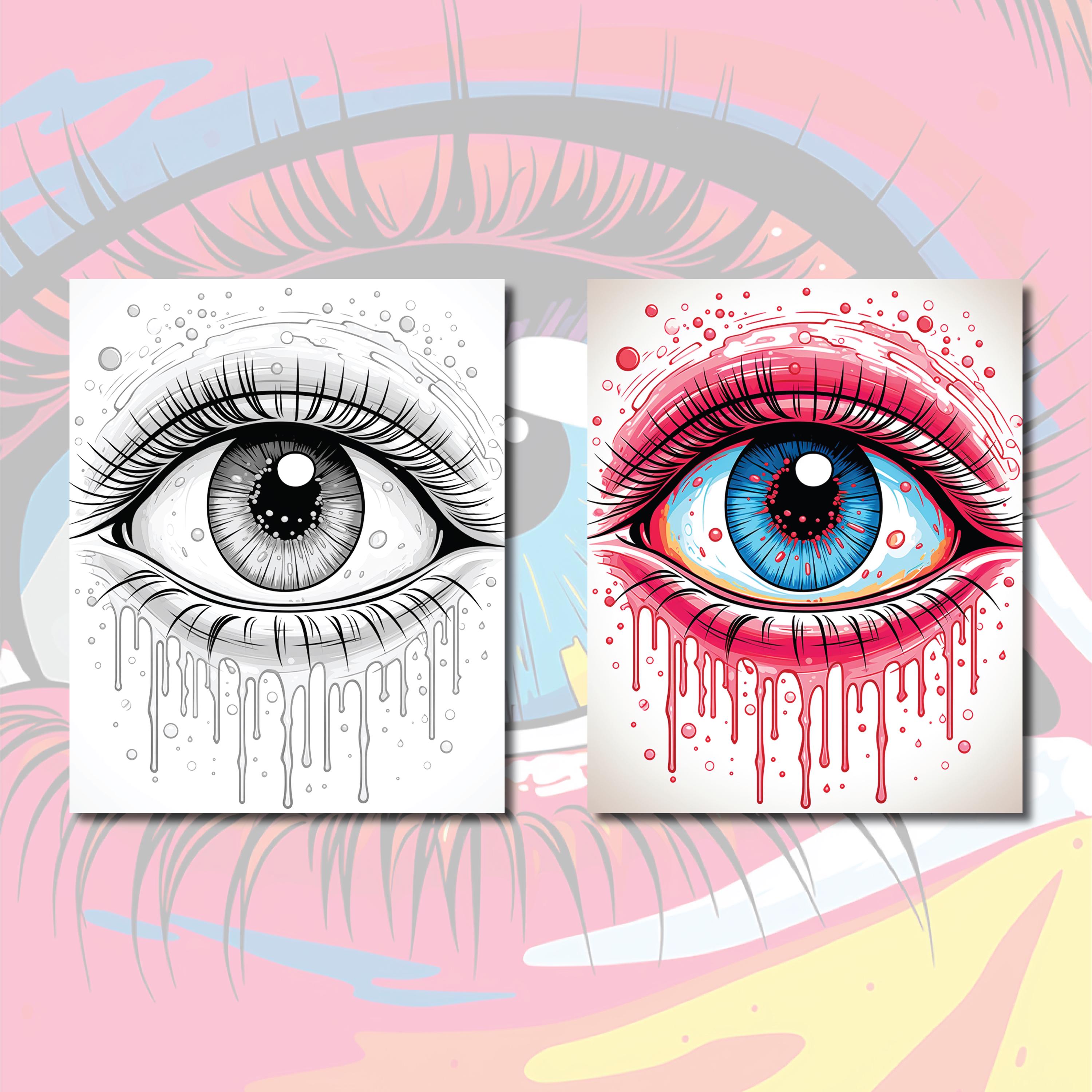 20 Detailed Eyes Coloring Pages: Adult & Kids Printable Sheets (PDF) - Etsy