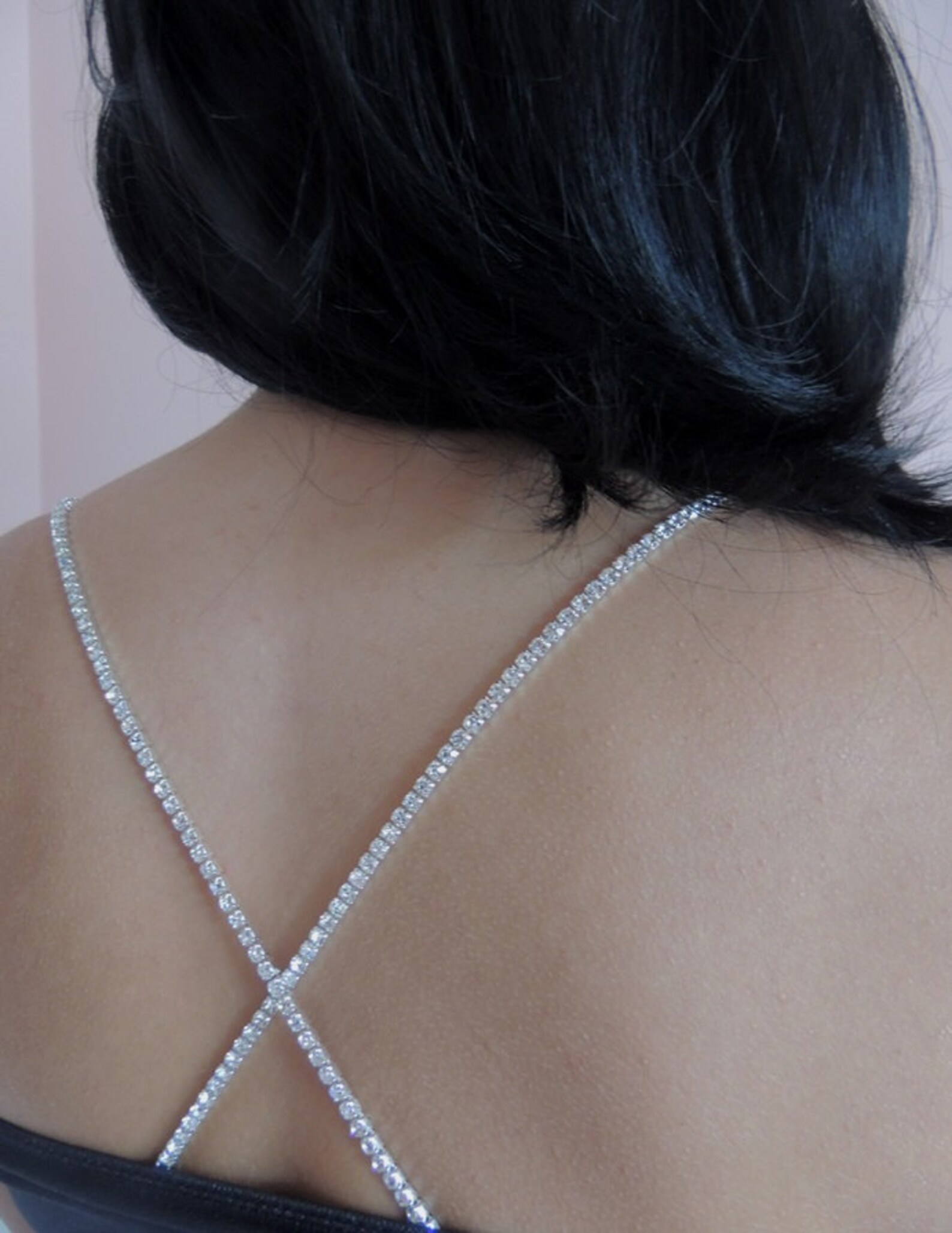 Single Row 16SS Rhinestone Bra Straps Shoulder Dress Straps - Etsy