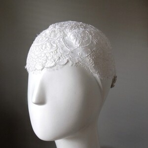 Lace Cap, Lace Juliet Cap, Vintage Lace Cap, Silk Drop Veil 45 Lace and ...