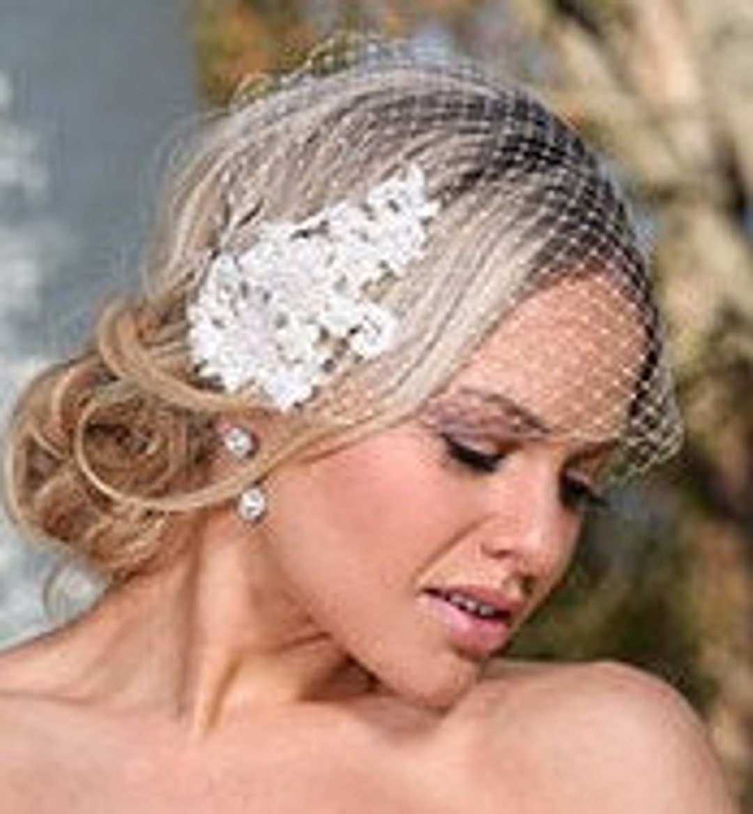 Liana Wedding Bandeau Veil Bandeau Birdcage Veil Russian - Etsy