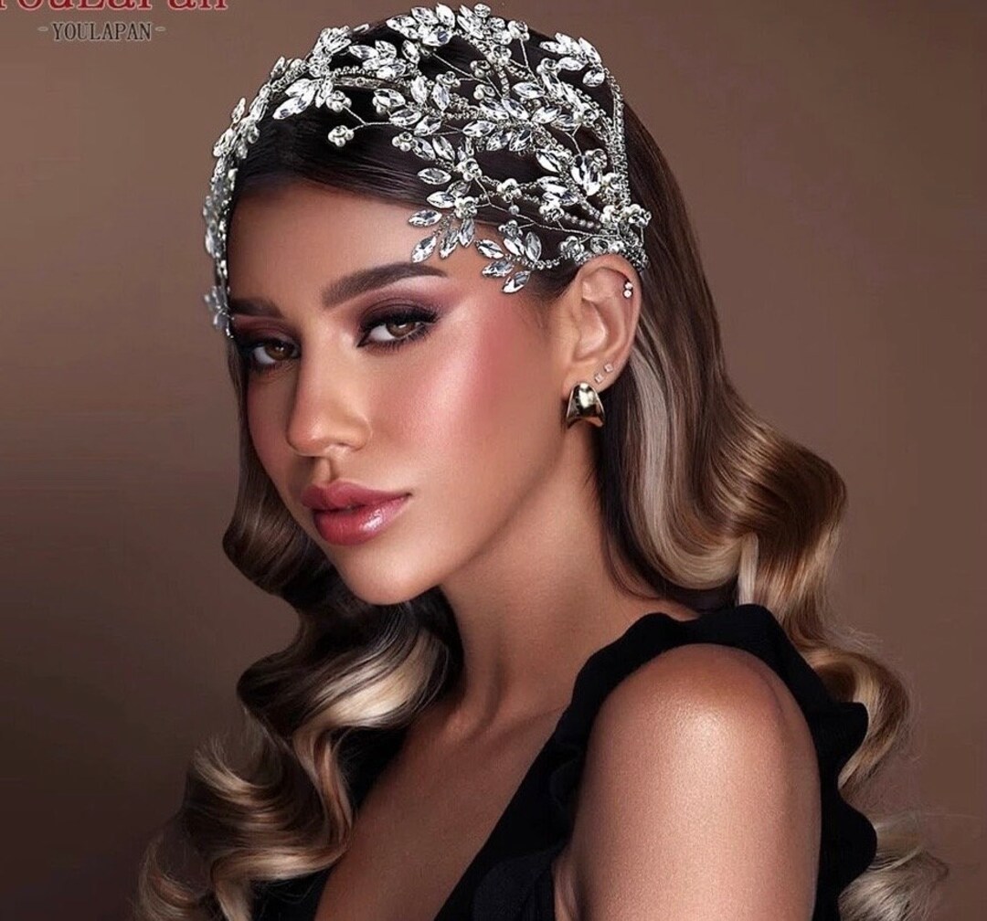 Jeweled Head Chain, Wedding Boho Headpiece, Bridal BOHO Bohemian Gatsby ...