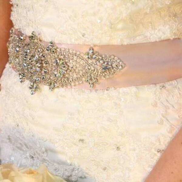 Beaded Wedding Sash - Etsy