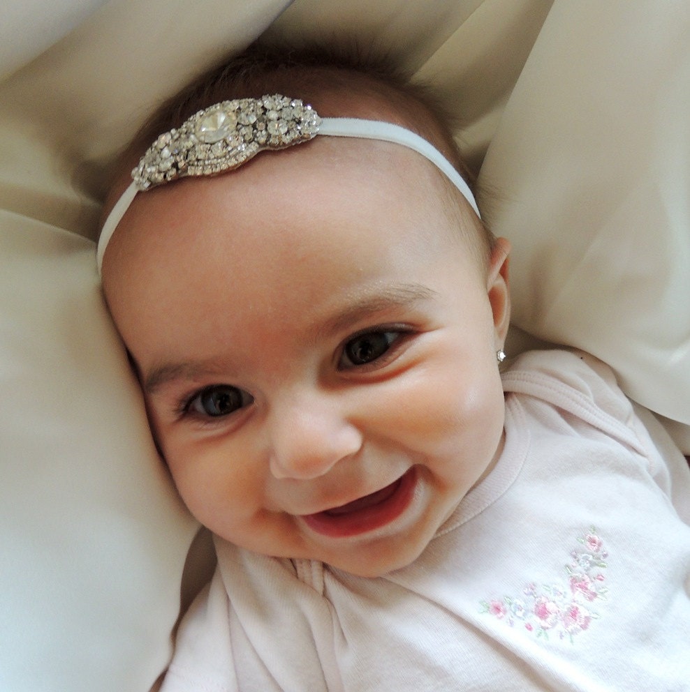 Diademas de bebé rhinestone diadema de bebé de alta costura - Etsy México