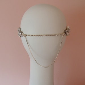 Chain Headpiece Forehead Back Drape Band, Bohemian Bridal Headpiece ...