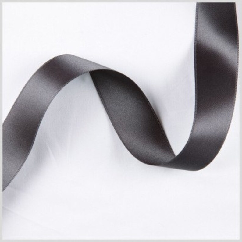 Charcoal 2 50mm Wide Silky Satin Ribbon Wedding Gown - Etsy