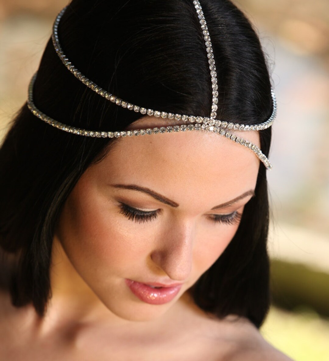 Gold or Silver Headchain, Head Chain, Wedding Boho Headpiece, Bridal ...