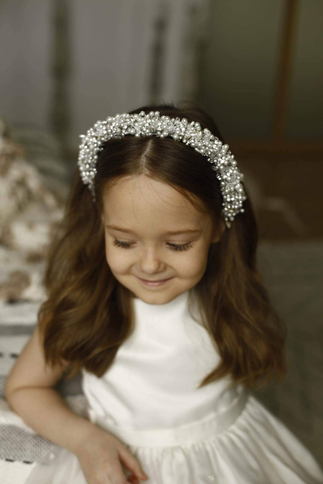Wedding Flower Girl Communion Headband Communion Headpiece Girls ...