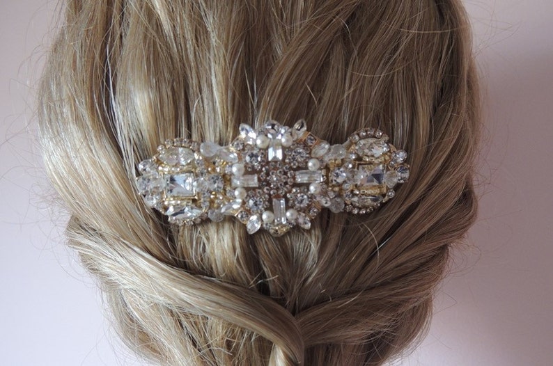 Gold or Silver Plated Vintage Inspired Bridal Crystal Hair - Etsy