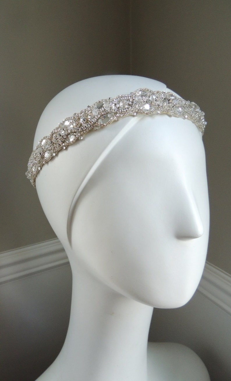 Crystal Victorian Wedding Headband Art Deco Rhinestone Bridal Etsy