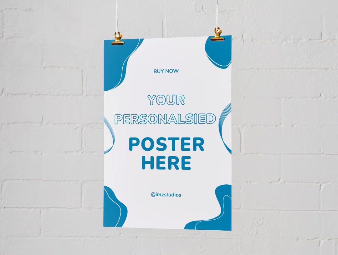 Personalised Digital Posters - Etsy