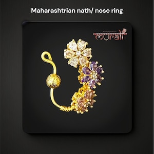 Indian Nose Ring/ Nath/ Traditional Nose Ring - Etsy