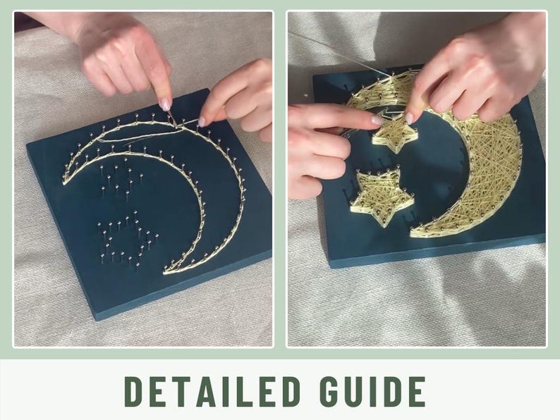 Glowing Moon String Art Digital Download, Printable, Pdf, Pattern ...