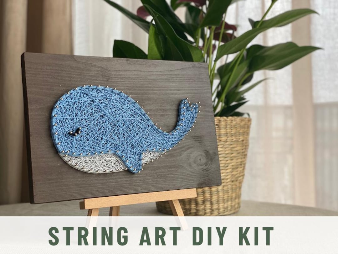 String Art DIY Kit for Beginners With Guide - Baby Whale String Art ...
