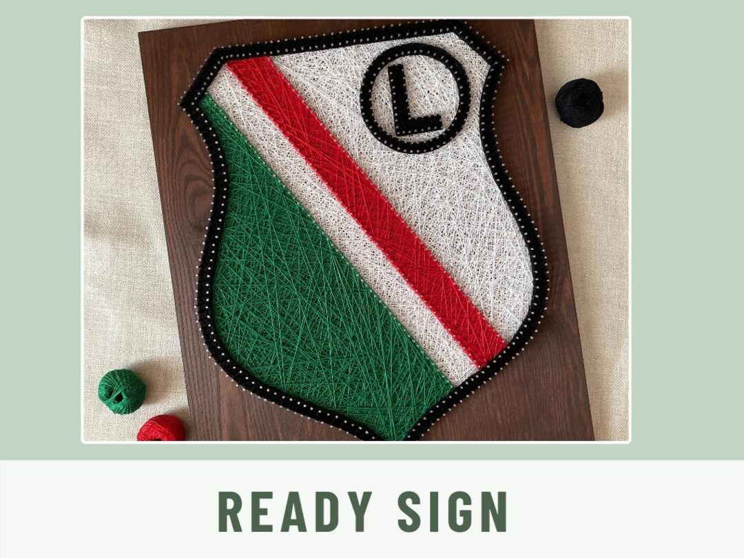 Legia Custom Logo String Art, Football Gifts, Soccer, Sports ...