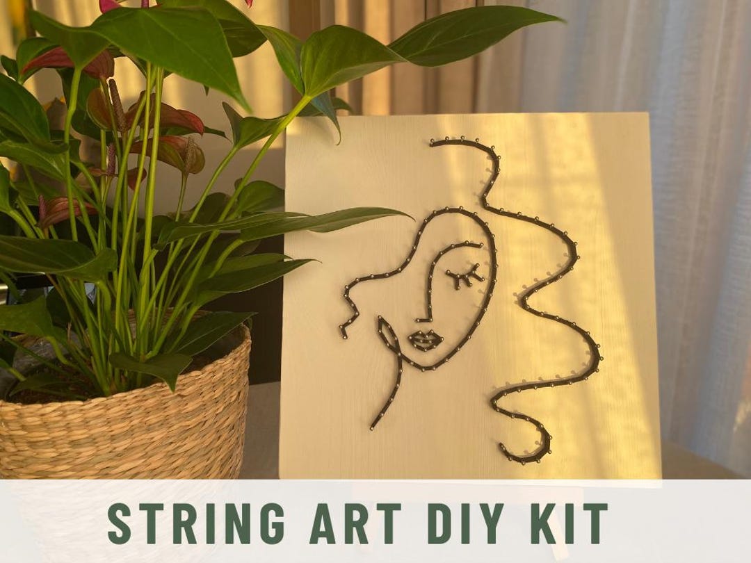 Woman Girl String Art DIY Kit, Diy Craft, Adult Craft Kit, Craft Kit ...