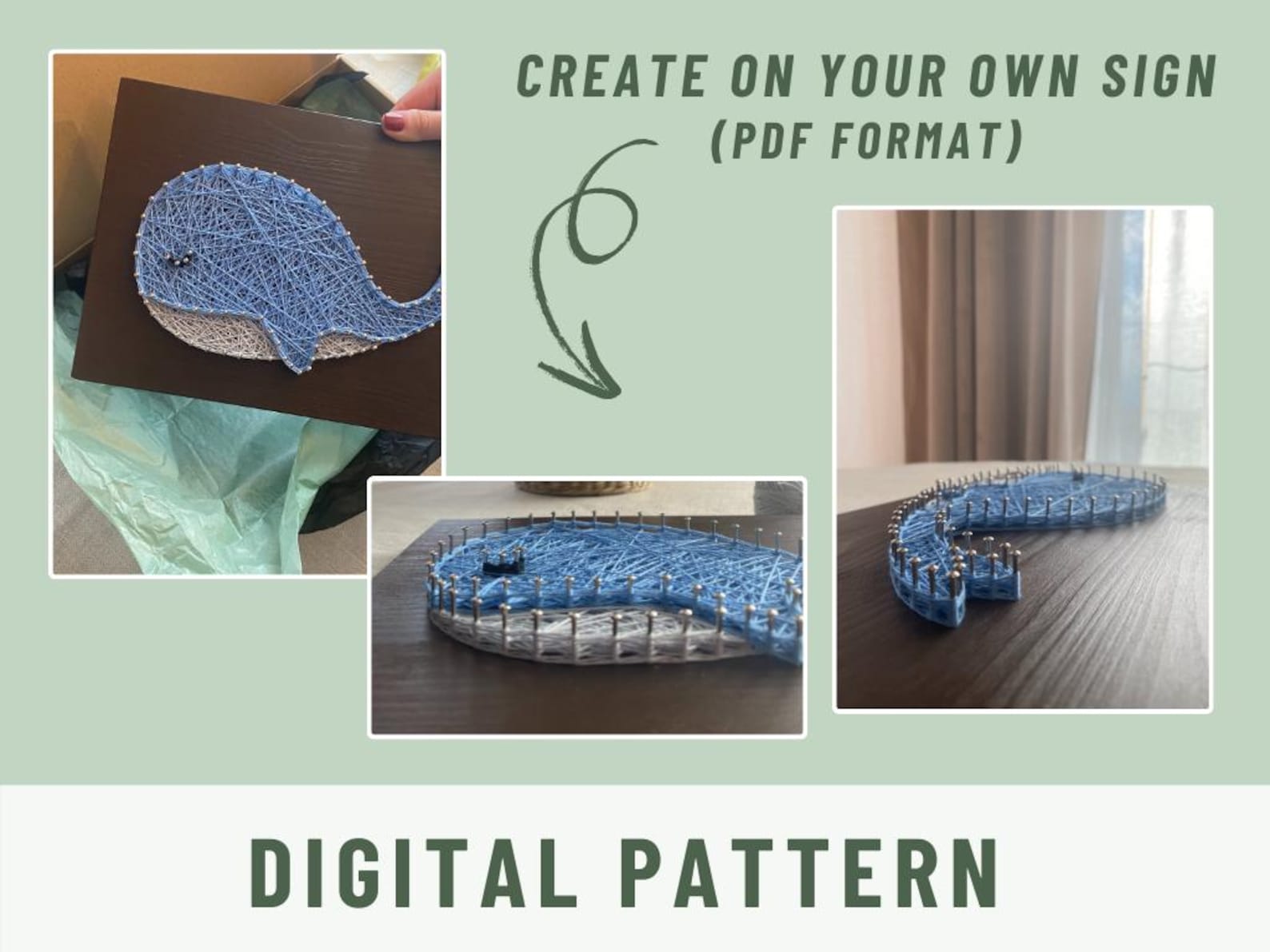 String Art Pattern - String Art Template With Detailed Instructions for ...