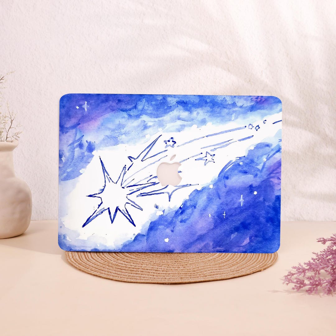 Custom Bule-purple Smoke Style Pattern Latest MacBook Matte Case ...
