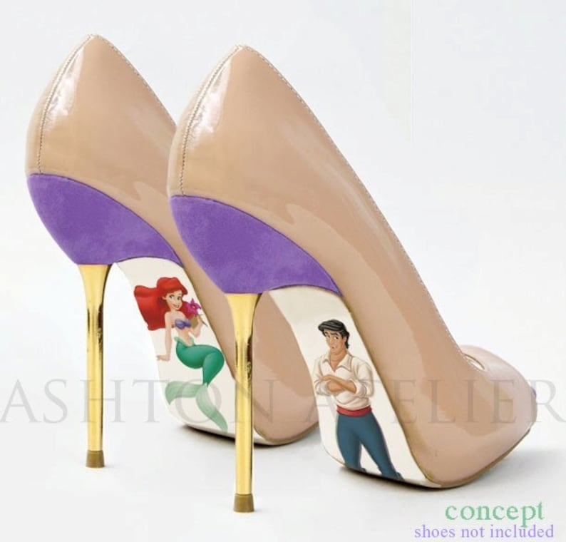 Custom Hand Painted Little Mermaid Pumps - Etsy