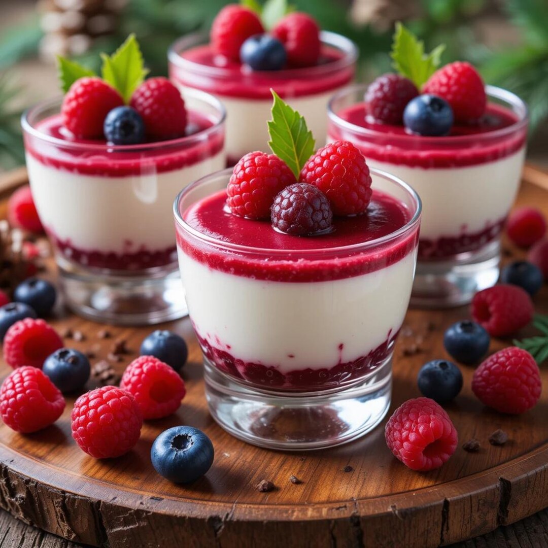 Two Layers Berry Pudding Recipe | Light & Delicious Dessert | Low ...