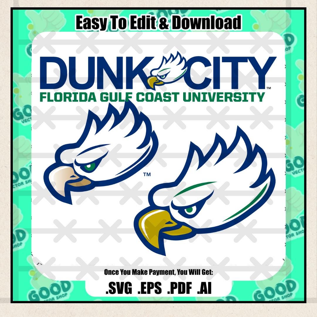 Florida Gulf Coast Eagles SVG | FGCU Logo Clipart | Florida Gulf Coast ...